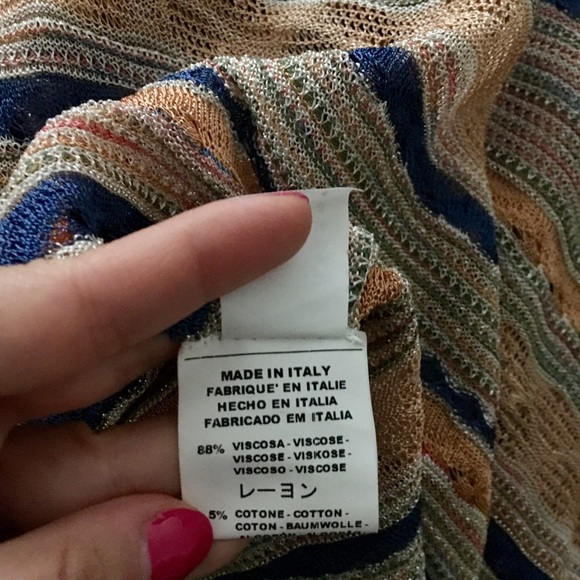 M by Missoni | Sweaters | M Missoni Multicolor Knit Open Sweaters Size 4 | Poshmark